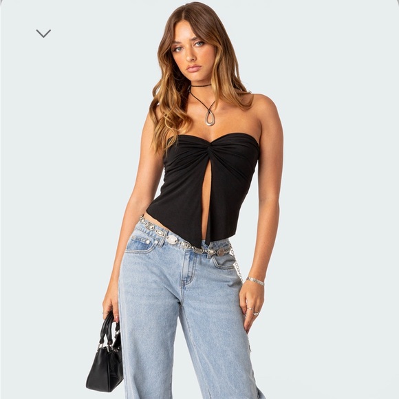Edikted | Tops | Edikted Slip Front Tube Top | Poshmark